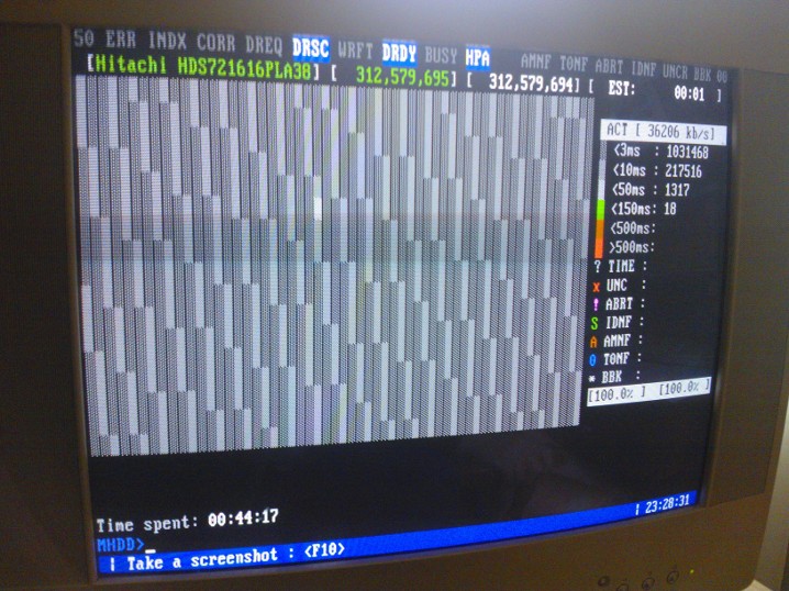 Hitachi HDS721616PLA380 - Błąd dysku, komunikat floppy disk(s) fail (40 ...