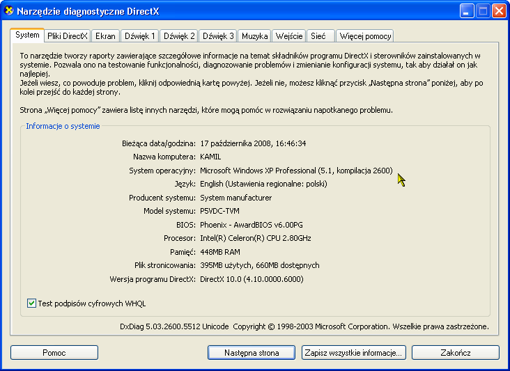 Direct3D nie działa na Windows XP po aktualizacji sterowników - co robić?