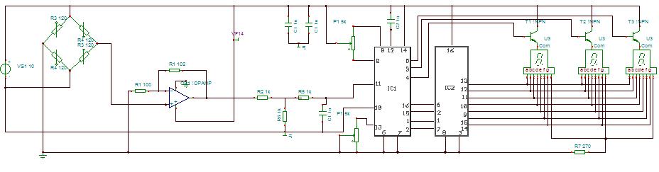 Regulacja przetwornika A/D np. ICL7107 albo układu CA3162