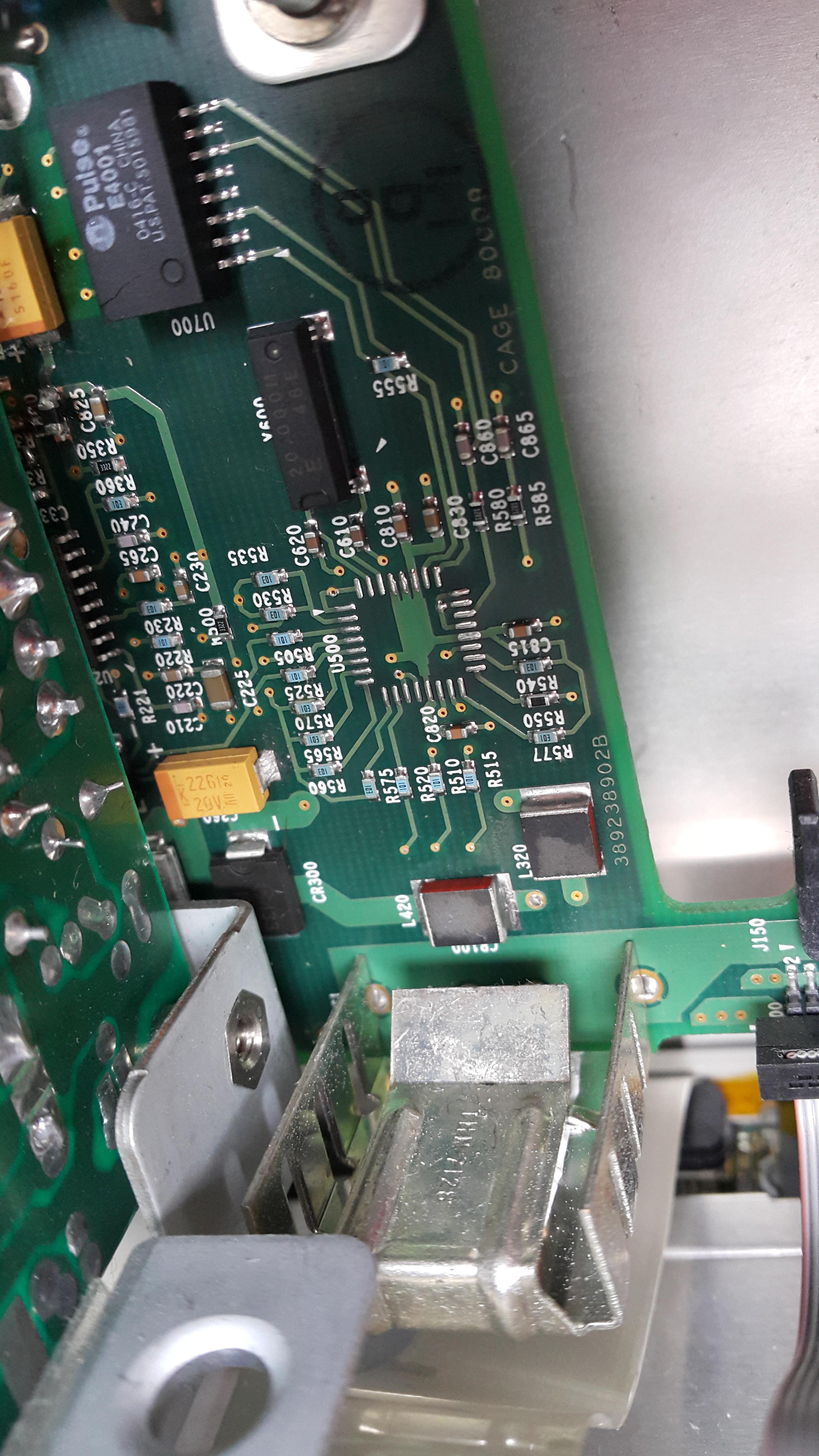 Tektronix TDS3000B - jaka jest nazwa układu LAN oznaczonego jako U500?