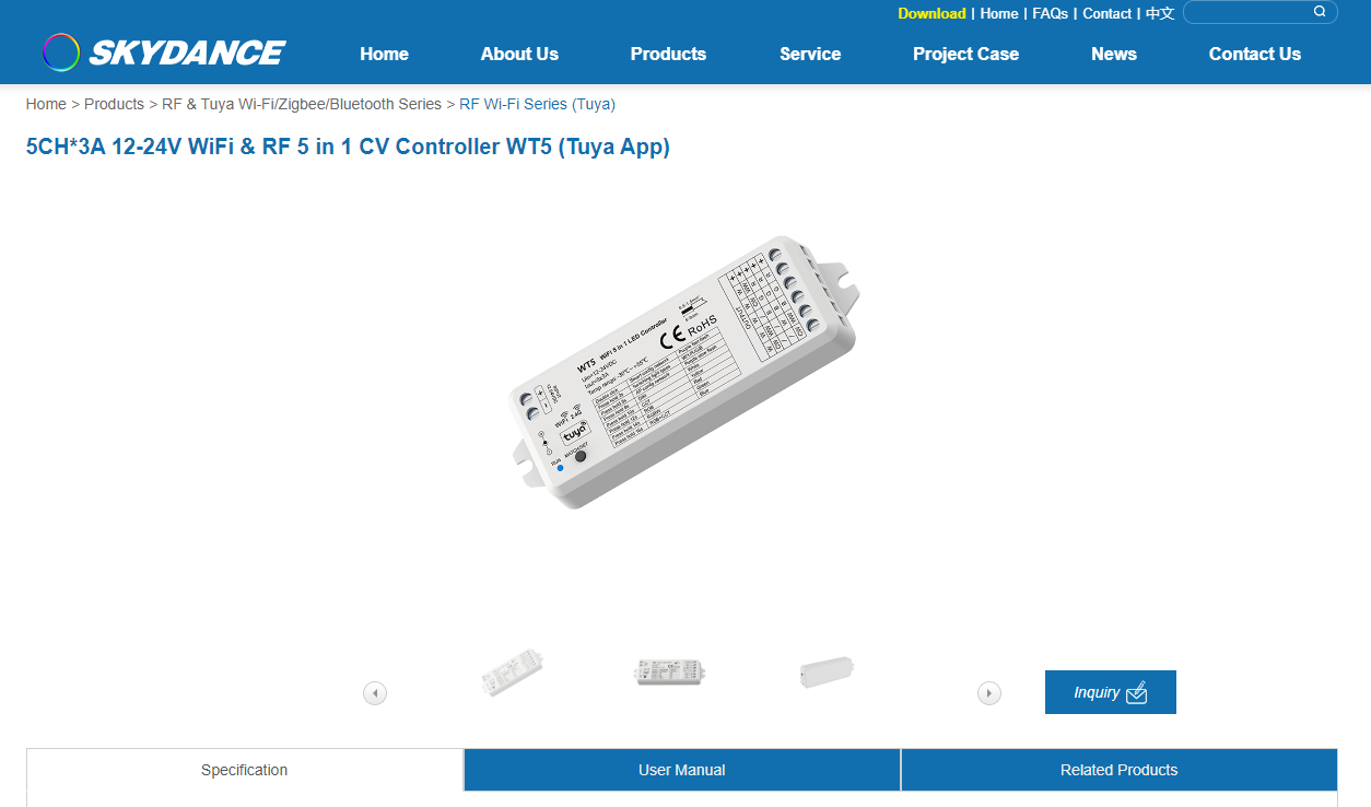 New firmware for WT5 Multi-Channel LED controller with RF - TuyaMCU? - 2