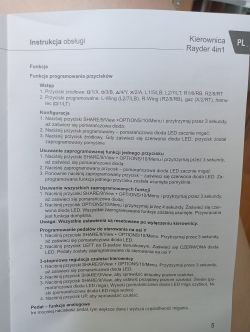 Konfiguracja kierownicy Tracer Rayder 4 in 1 - poszukiwane instrukcje