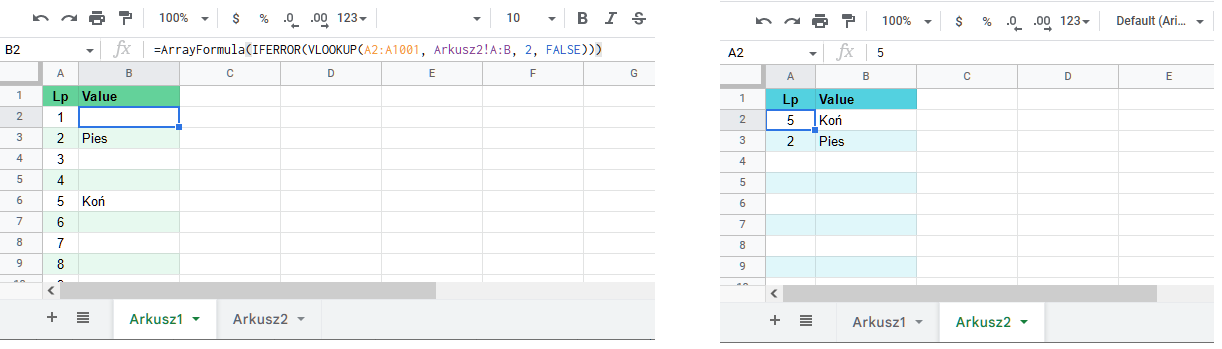 Google Apps Script Skrypt wyszukiwania i zmiany wartości