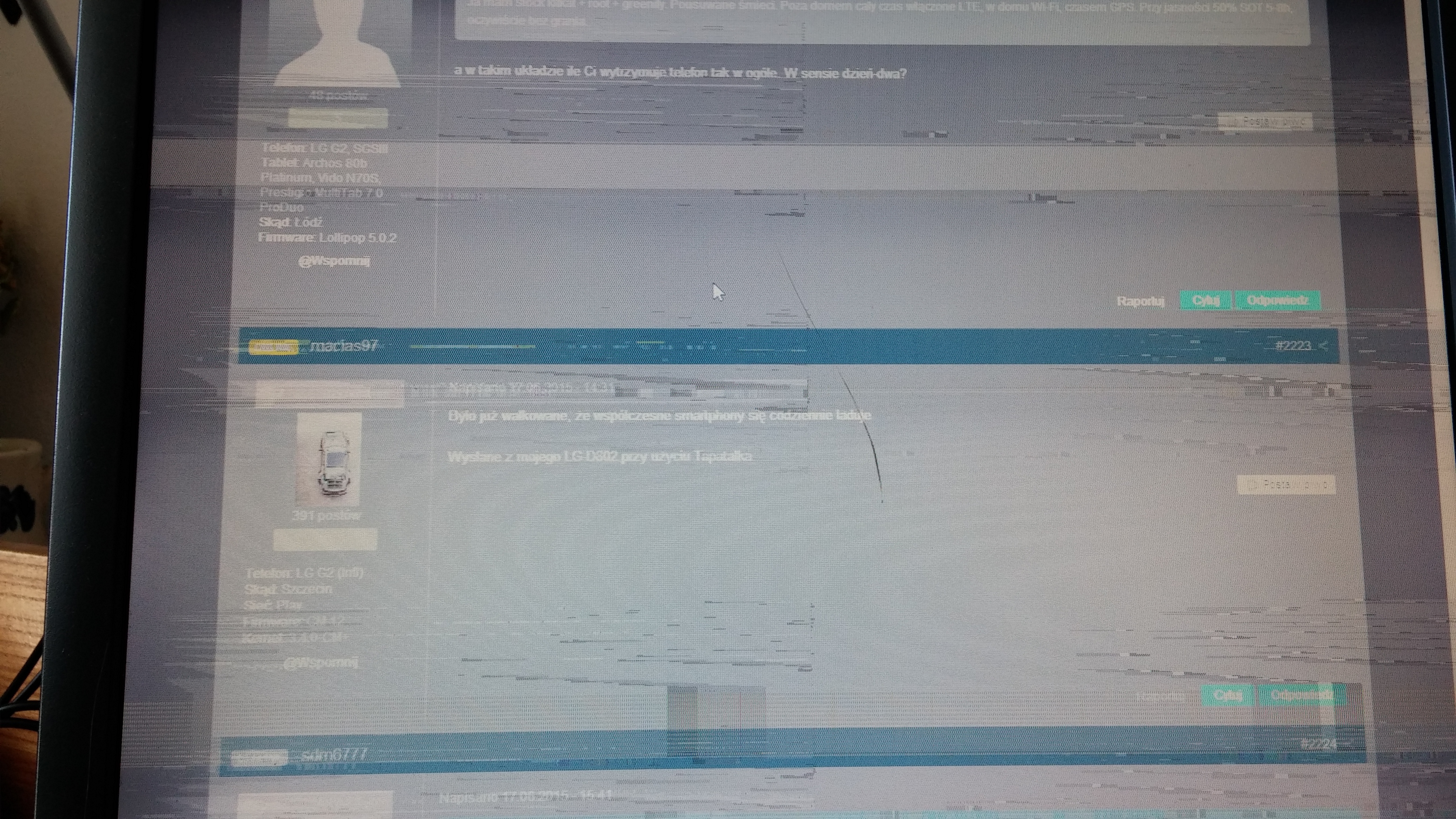 Monitor LCD ViewSonic VE710b - Zakłócenia na ekranie