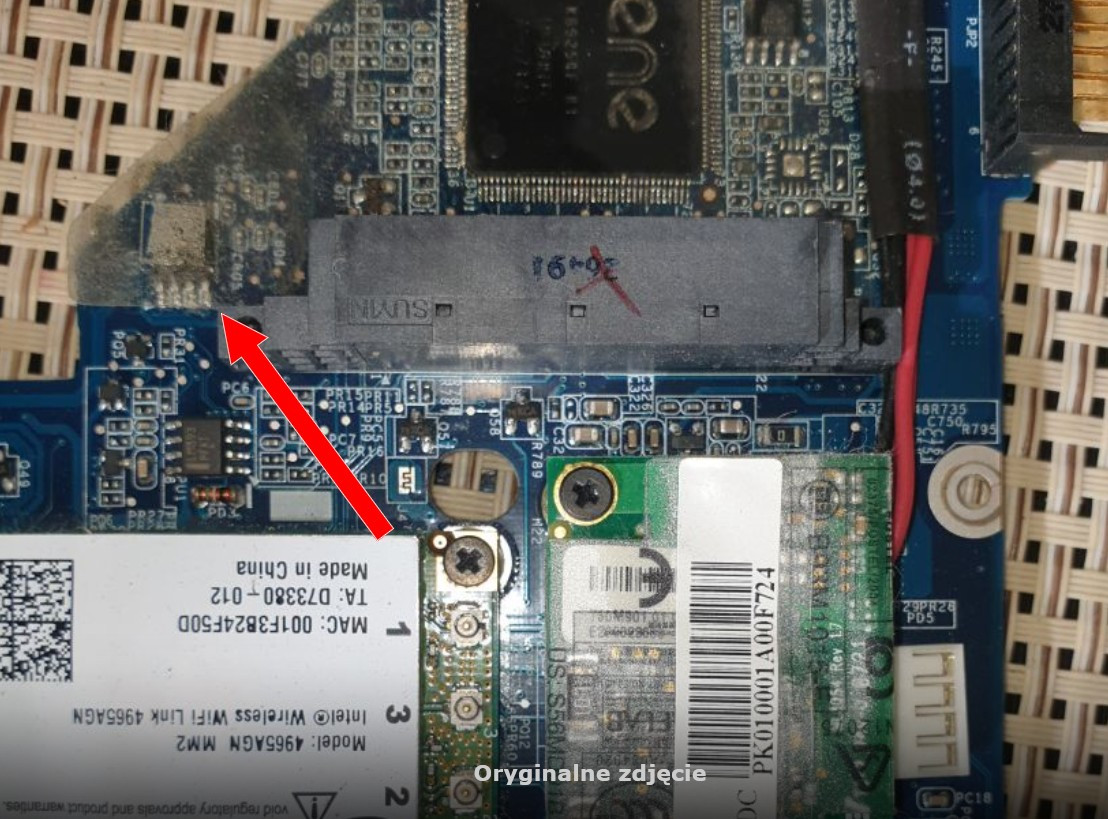 Laptop RM FL 91 - Usunięcie hasła BIOS, kość i wsad dla płyty IFT00 LA ...