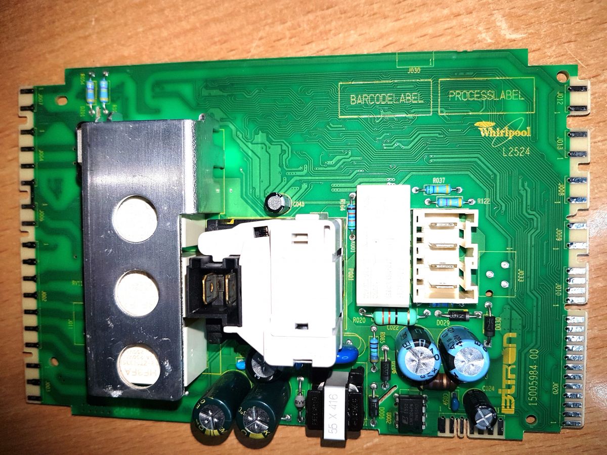 Bauknecht Whirlpool L2524 Mainboard Błędy F27 i F06 w pralce