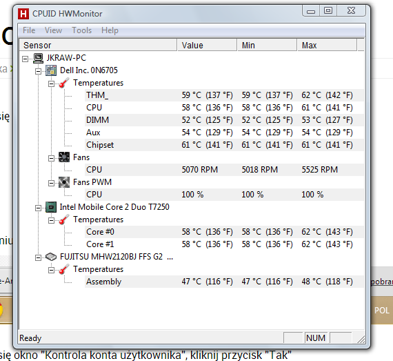 Jak wyłączyć SpeedStep w Dell XPS 1330 z procesorem T725?