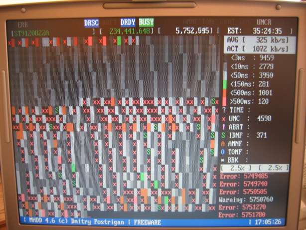 Seagate Momentus ST9120822A - odzyskiwanie danych po utracie partycji NTFS