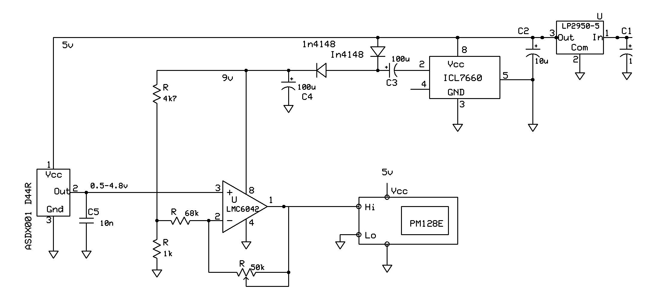 Amplified pressure sensor with DPM | Forum for Electronics