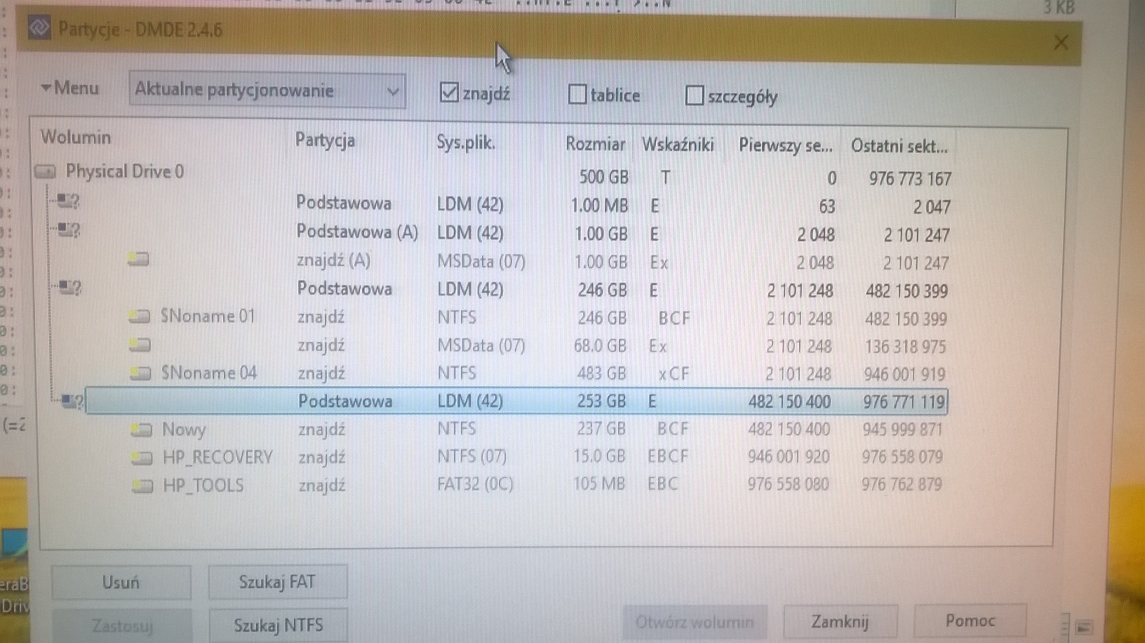 Odzyskiwanie danych z dysku dynamicznego RAW po zaniku prądu