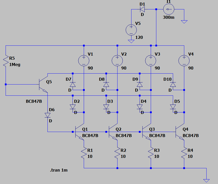 Lustro prądowe do zasilania równolegle łączonych LED