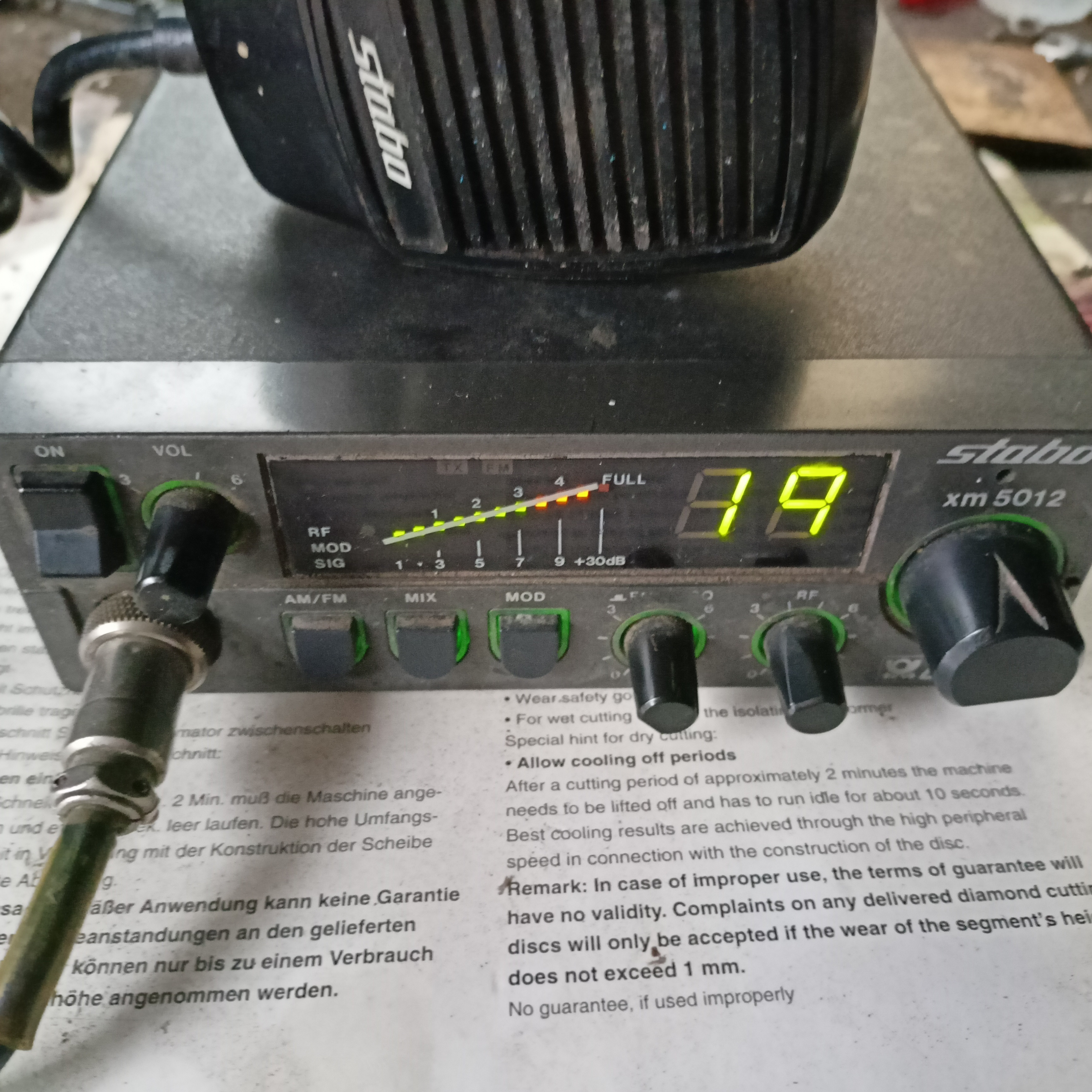 Brak odbioru dźwięku w radiu CB Stabo XM 5012 - sprawdzenie składowych