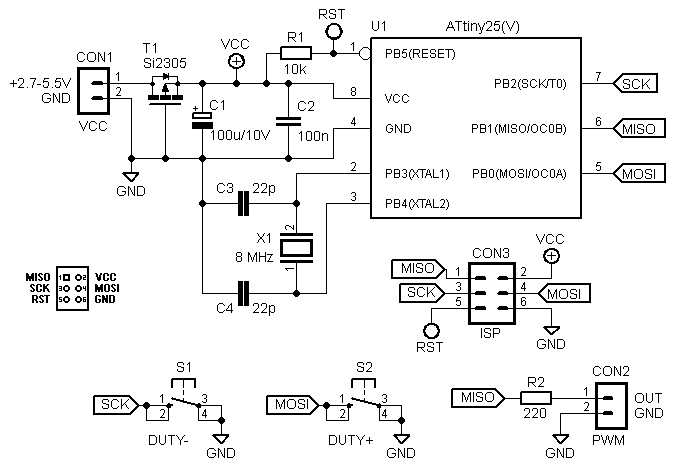 Prosty generator PWM (ATtiny25) - elektroda.pl