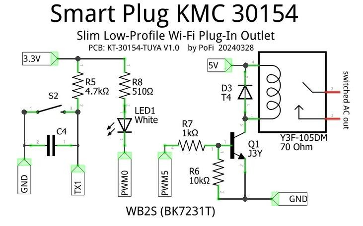 Device teardown: Smart Plug KMC 30154 (including dump and schematic)