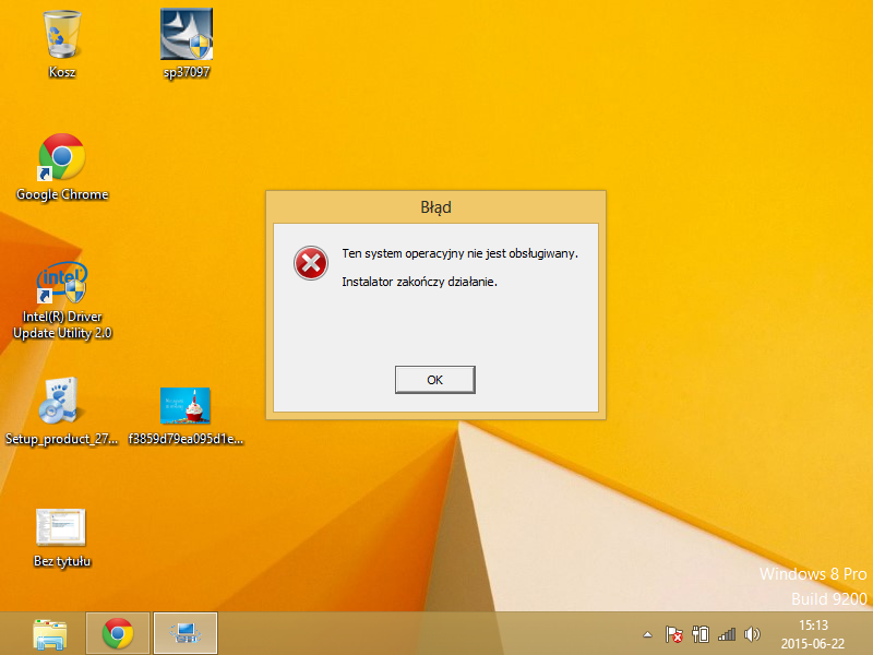 Sterowniki do Intel GMA 900 na Asus Eee PC 1000H, Windows 8 Pro 32 bit