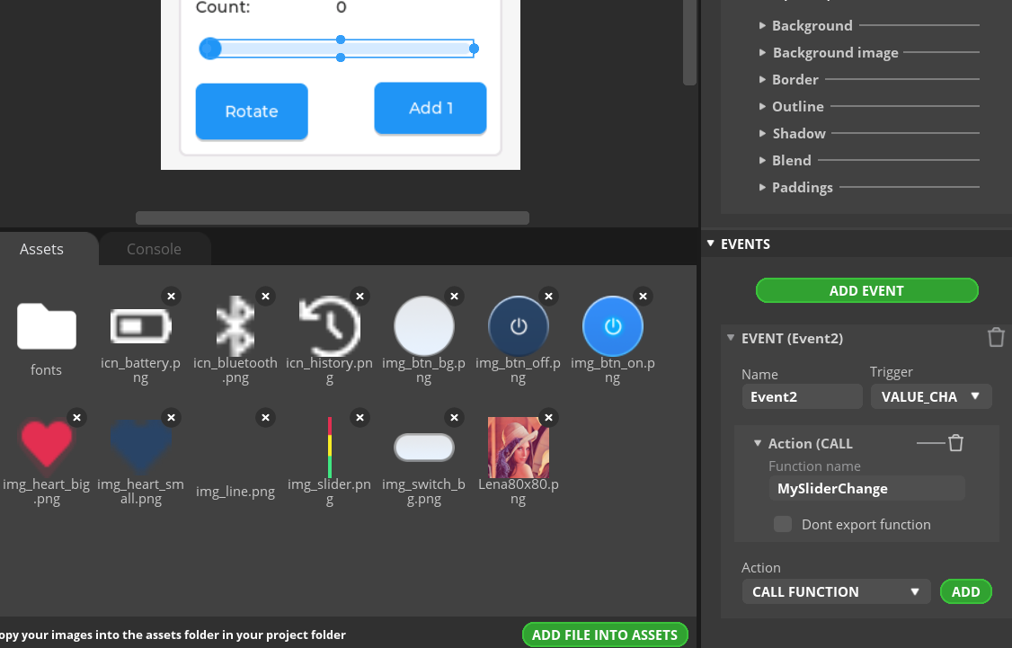 ESP32 and touch display - part 5 - LVGL in SquareLine Studio