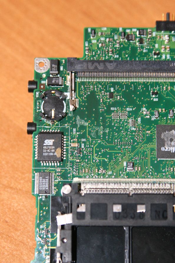 Compaq N620c - szybkie rozładowywanie baterii BIOS na płycie PC8447MB