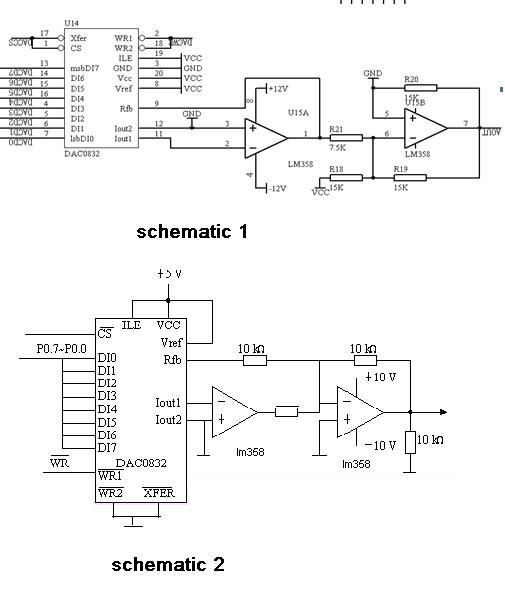 schematic LM358 and DAC0832 | Forum for Electronics