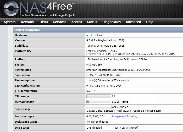 NAS4free traci ustawienia po restarcie - jak zachować konfigurację?