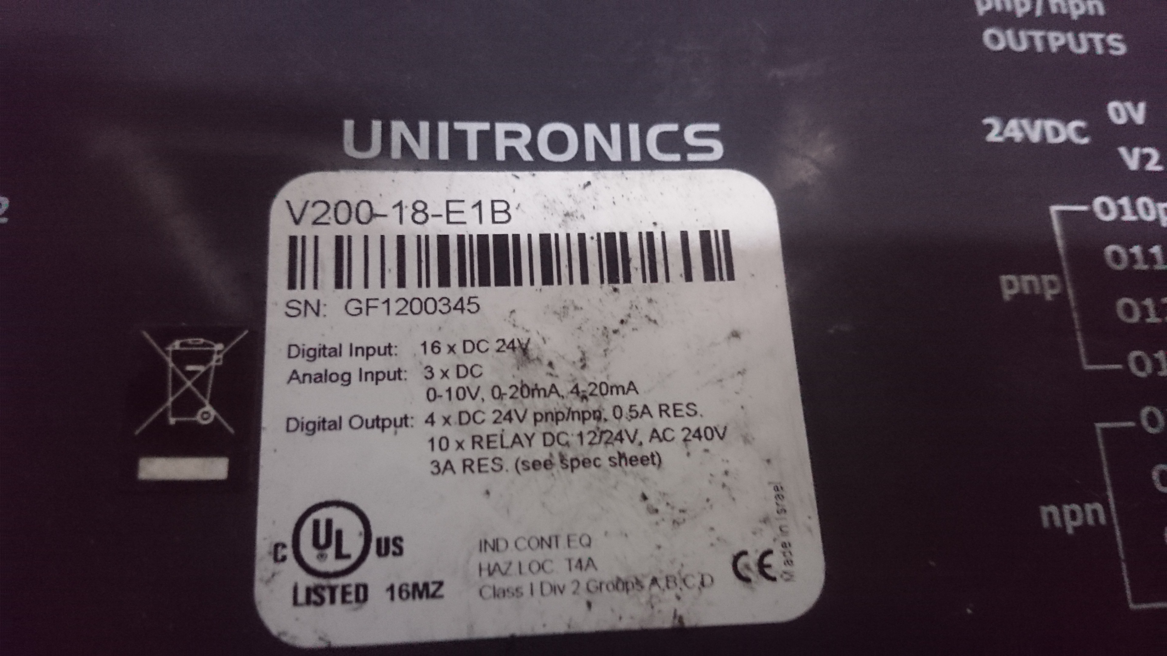 [Sprzedam] Sterownik PLC Unitronics Vision 280 + IO-LC1 + EX-A1