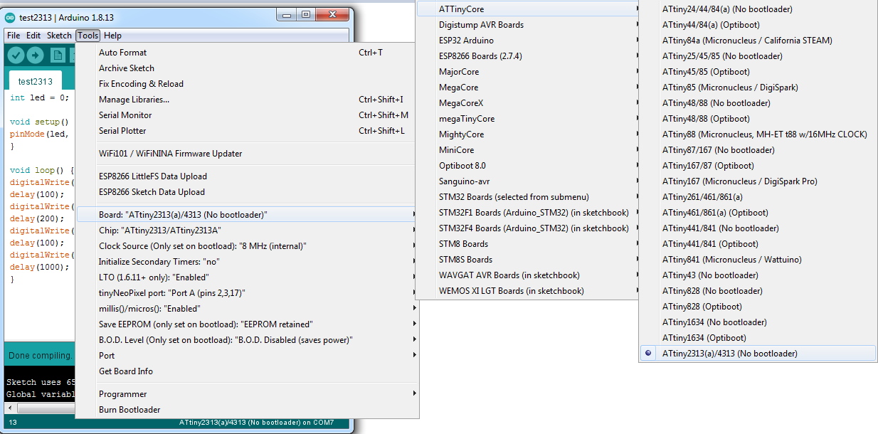 [Rozwiązano] Programowanie Attiny2313 za pomocą Usbasp i Arduino 1.0.1
