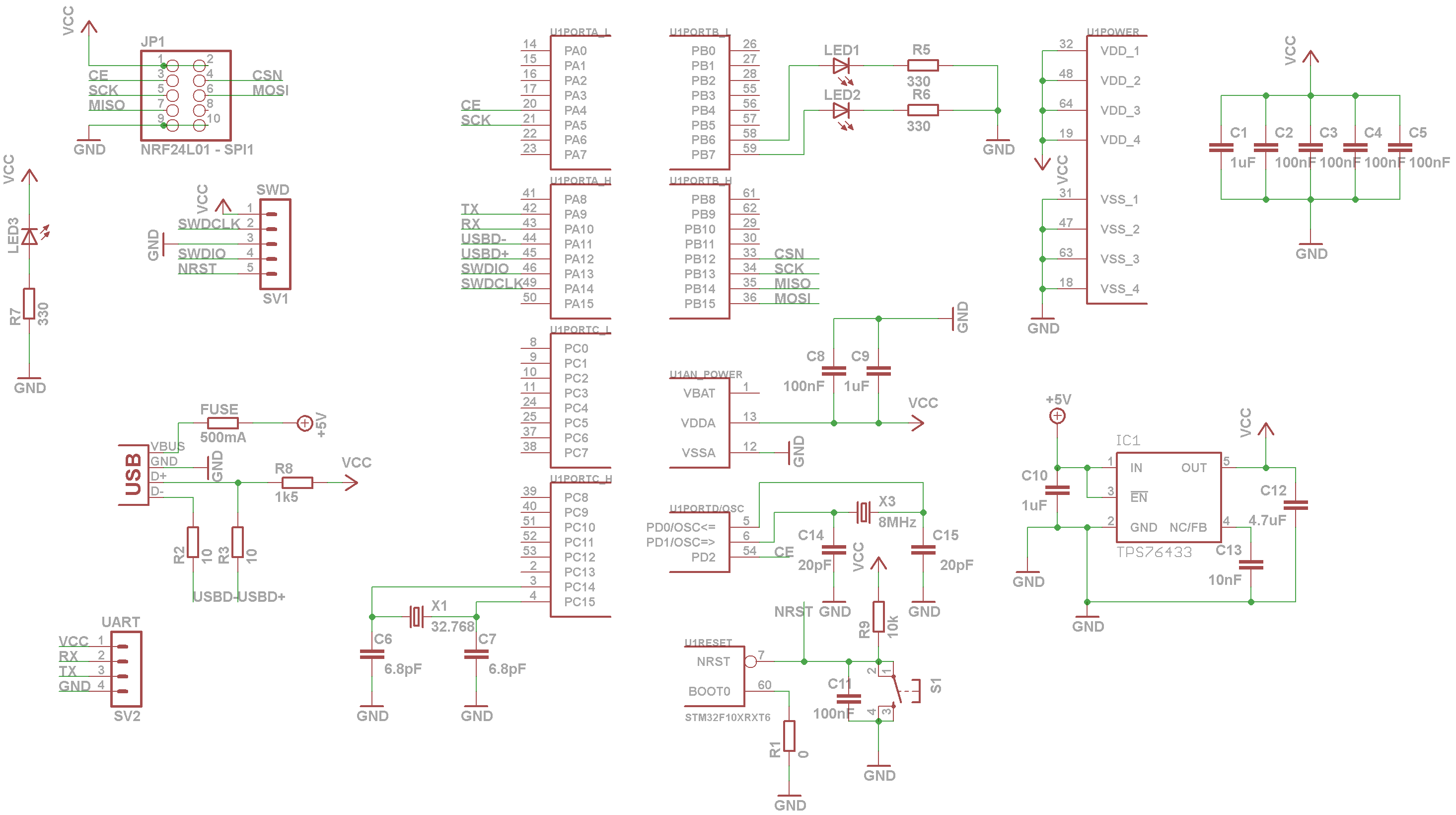 STM32 - My schematic needs to be checked before PCB design.