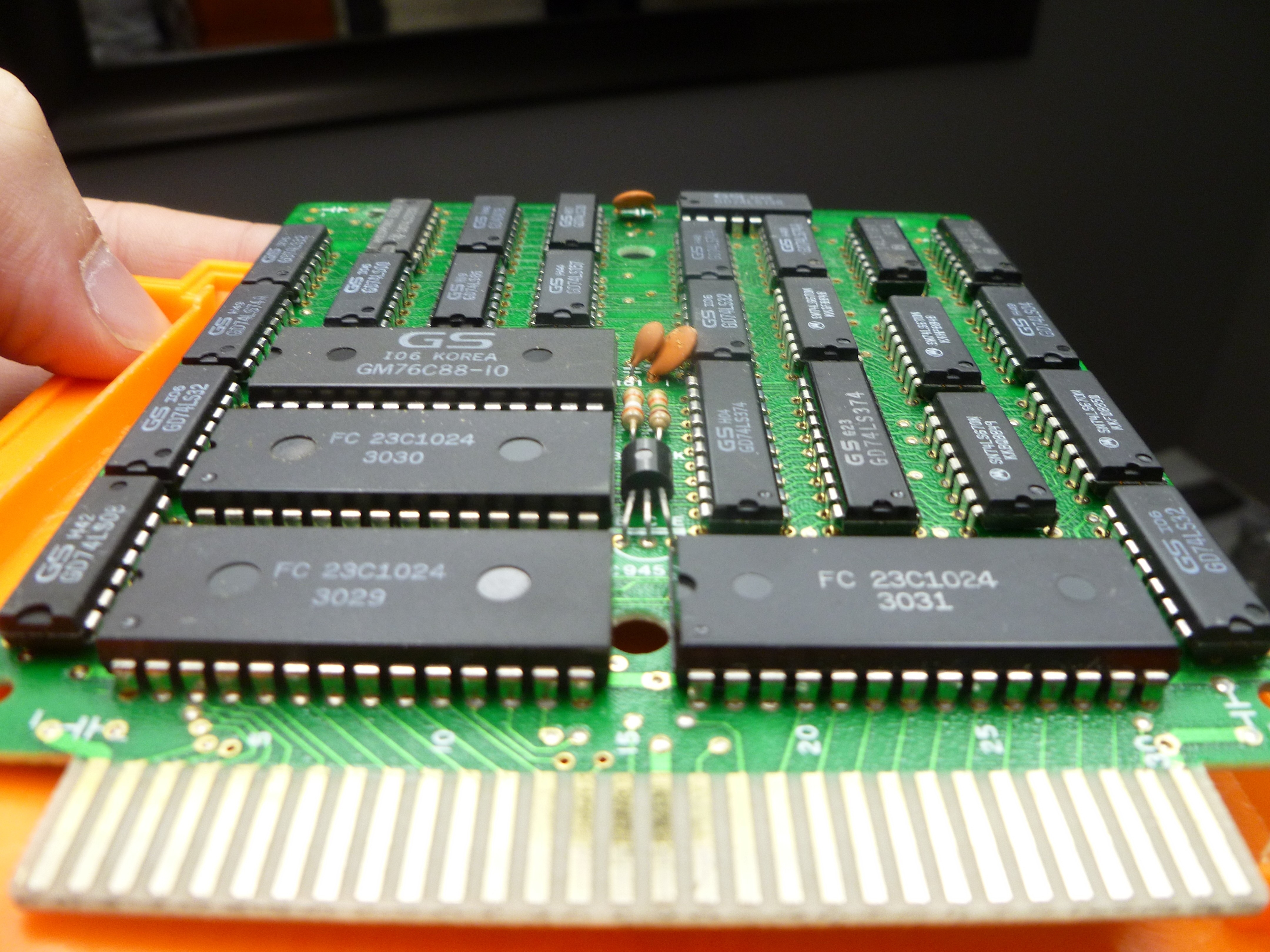 Photos of SMB3 PCB (MMC3 entirely on discrete 74xx chips) - nesdev.org