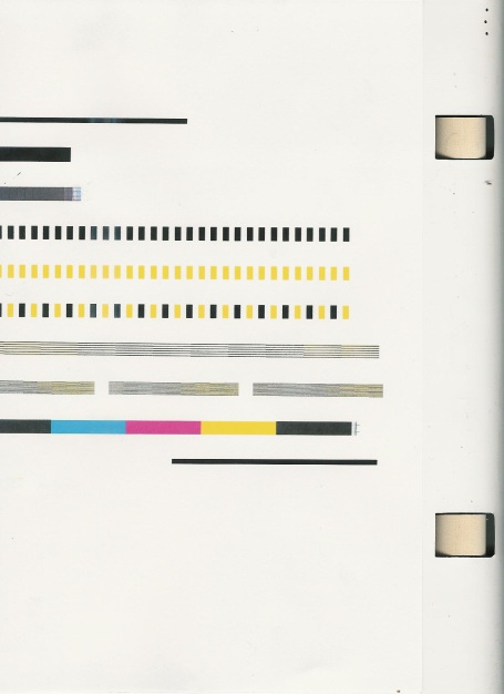 HP G85 - widoczne rolki ADF na wydruku podczas kopiowania i skanowania