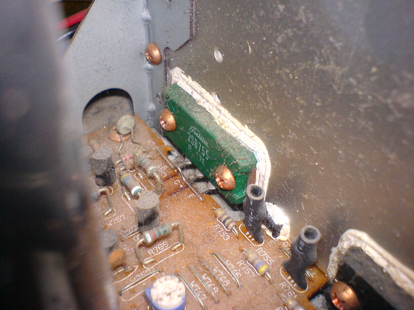 Wzmacniacz JVC AX-550 (Wysoka temperatura tranzystora)