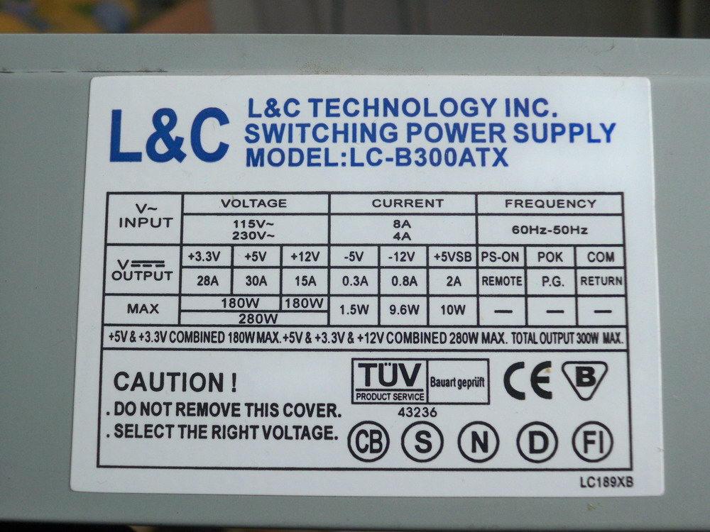 L&C Technology INC model: LC-B300ATX nie startuje...