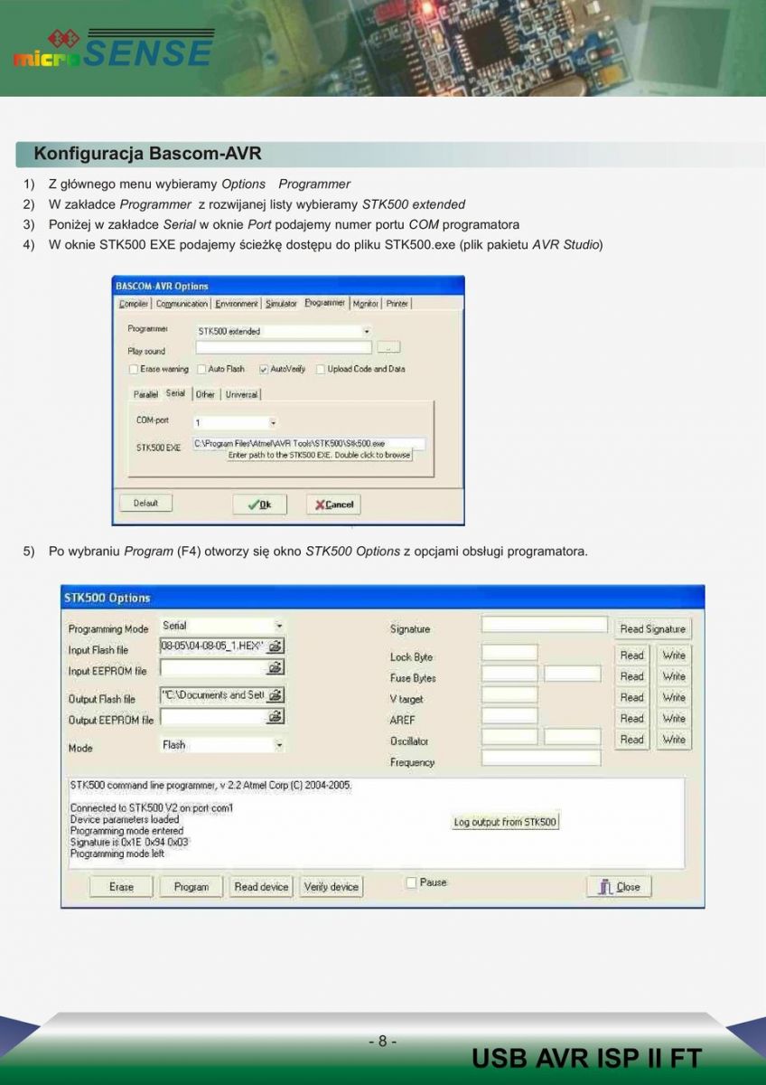 [Rozwiązano] Poszukuję dokumentacji do programatora MicroSense USB AVR ISP II FT