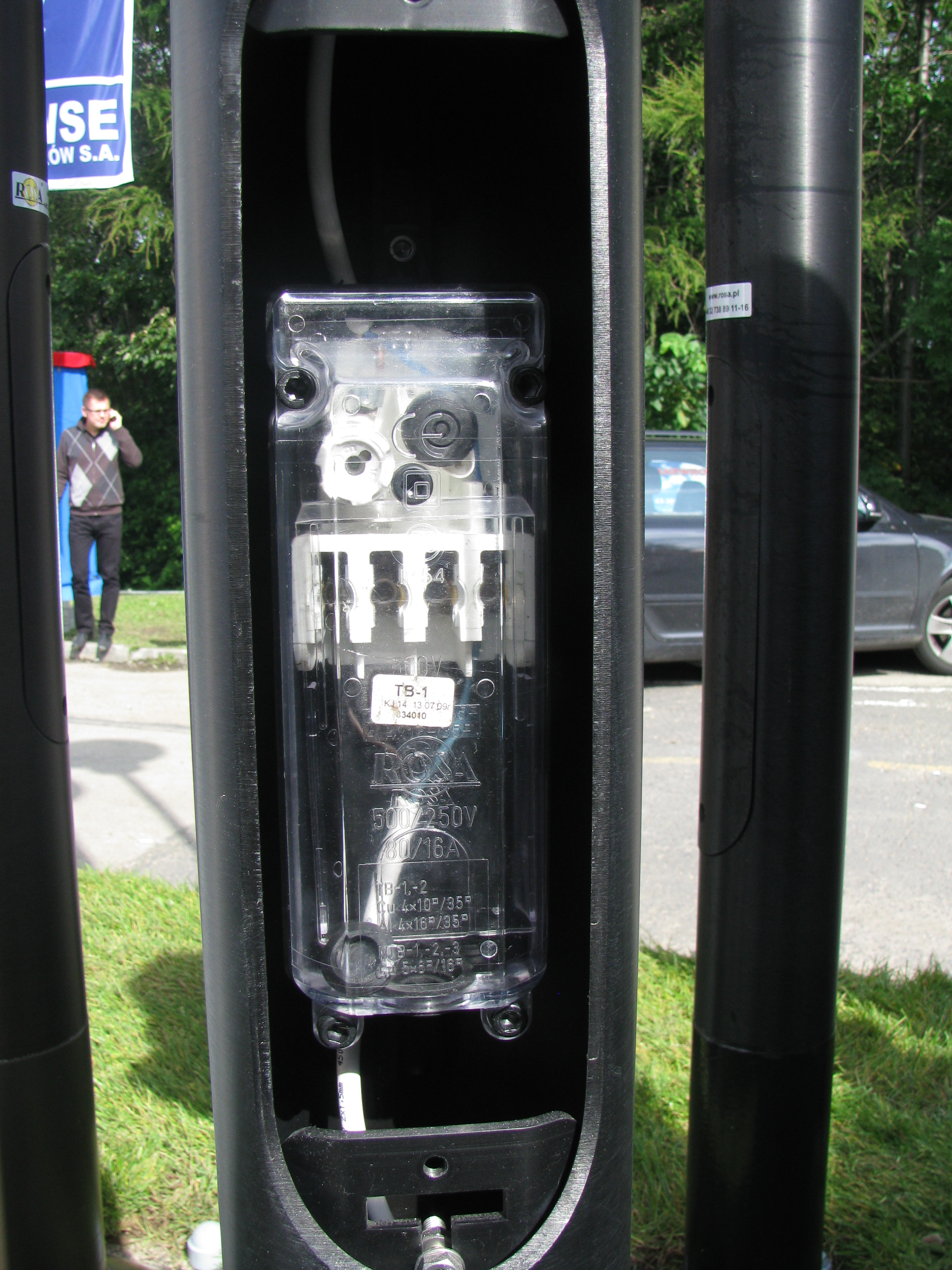 Schemat jednokreskowy układu zasilania reklamy przystankowej