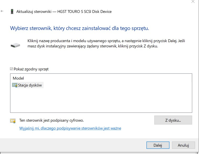 [Rozwiązano] Dysk zewnętrzny talerzowy 1TB ASMT 2115 USB niewidoczny na ...