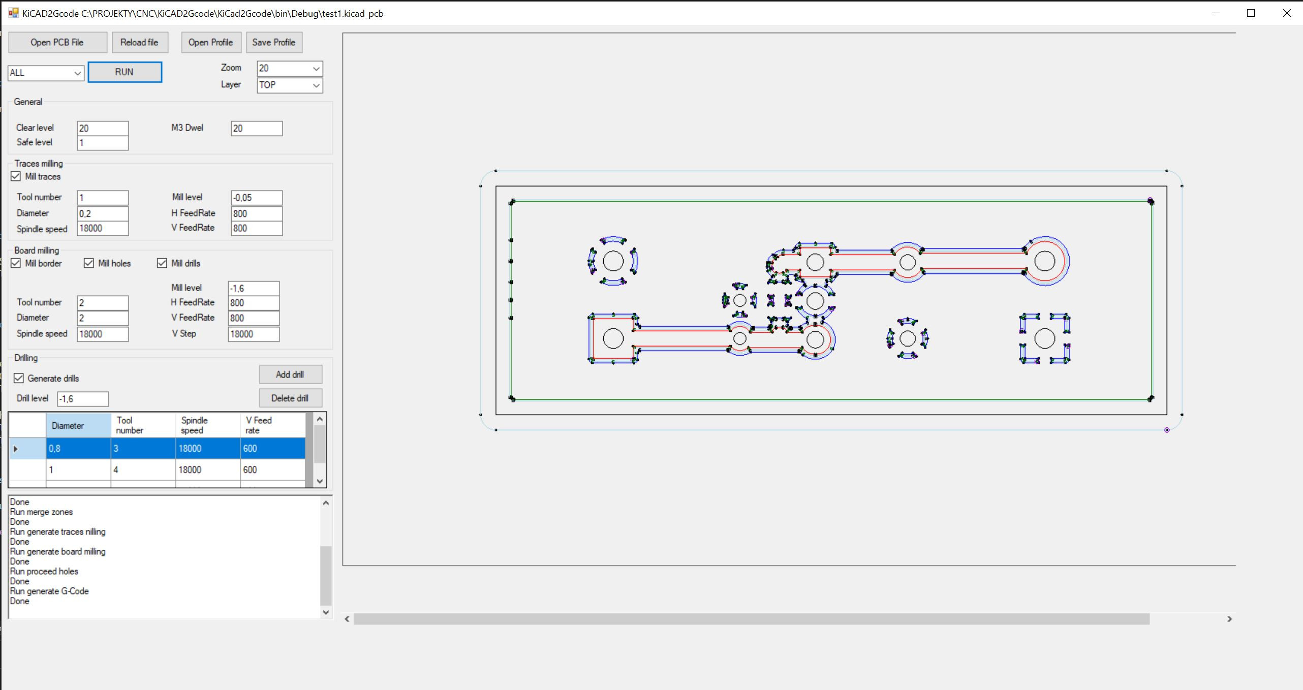 Generator GCode do PCB z plików KiCAD