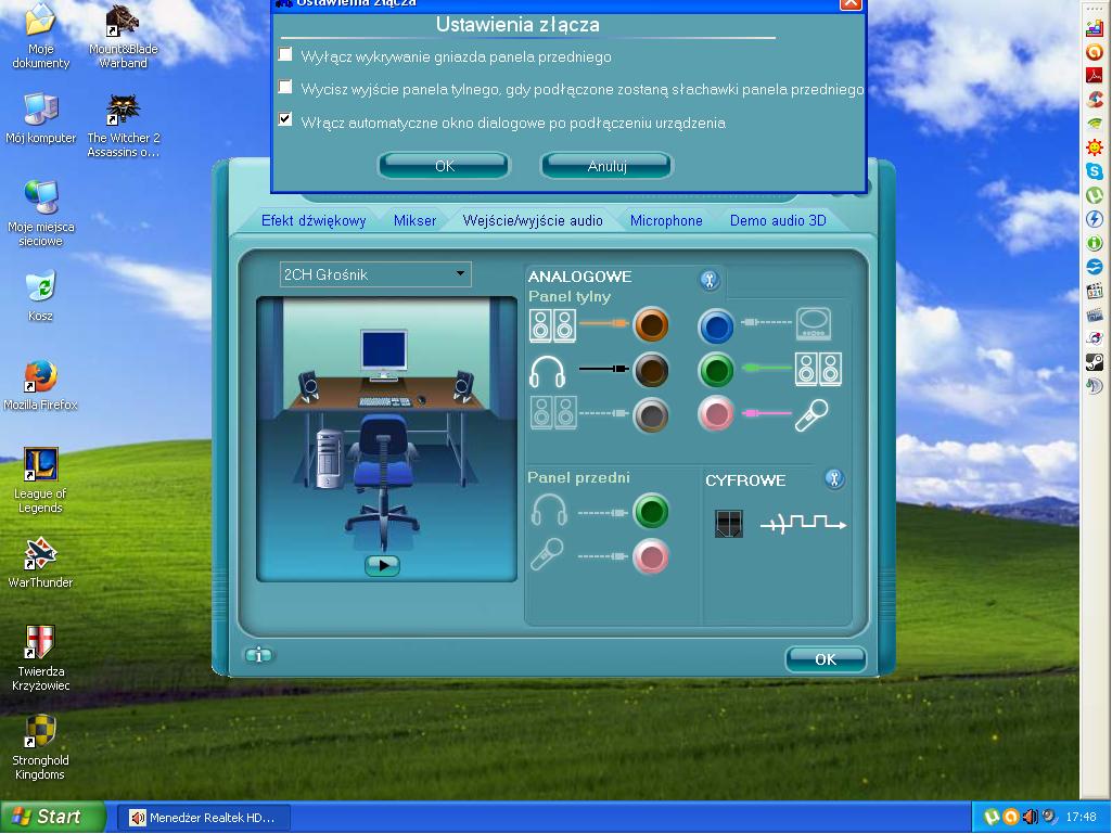 Gigabyte GA-8I945PE, Windows XP - mikrofon nie działa po instalacji systemu