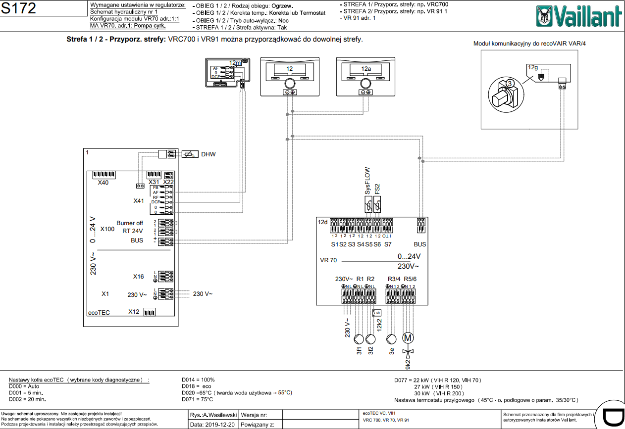 [Rozwiązano] Konfiguracja 2 obiegów grzewczych , Vaillant VC20CS/1-5 ...