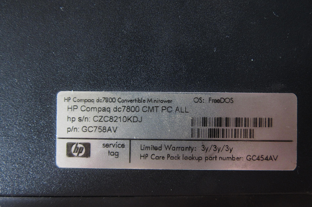 HP Dc 7800 - Samoczynny start, komunikat cmos checksum error, wymiana ...