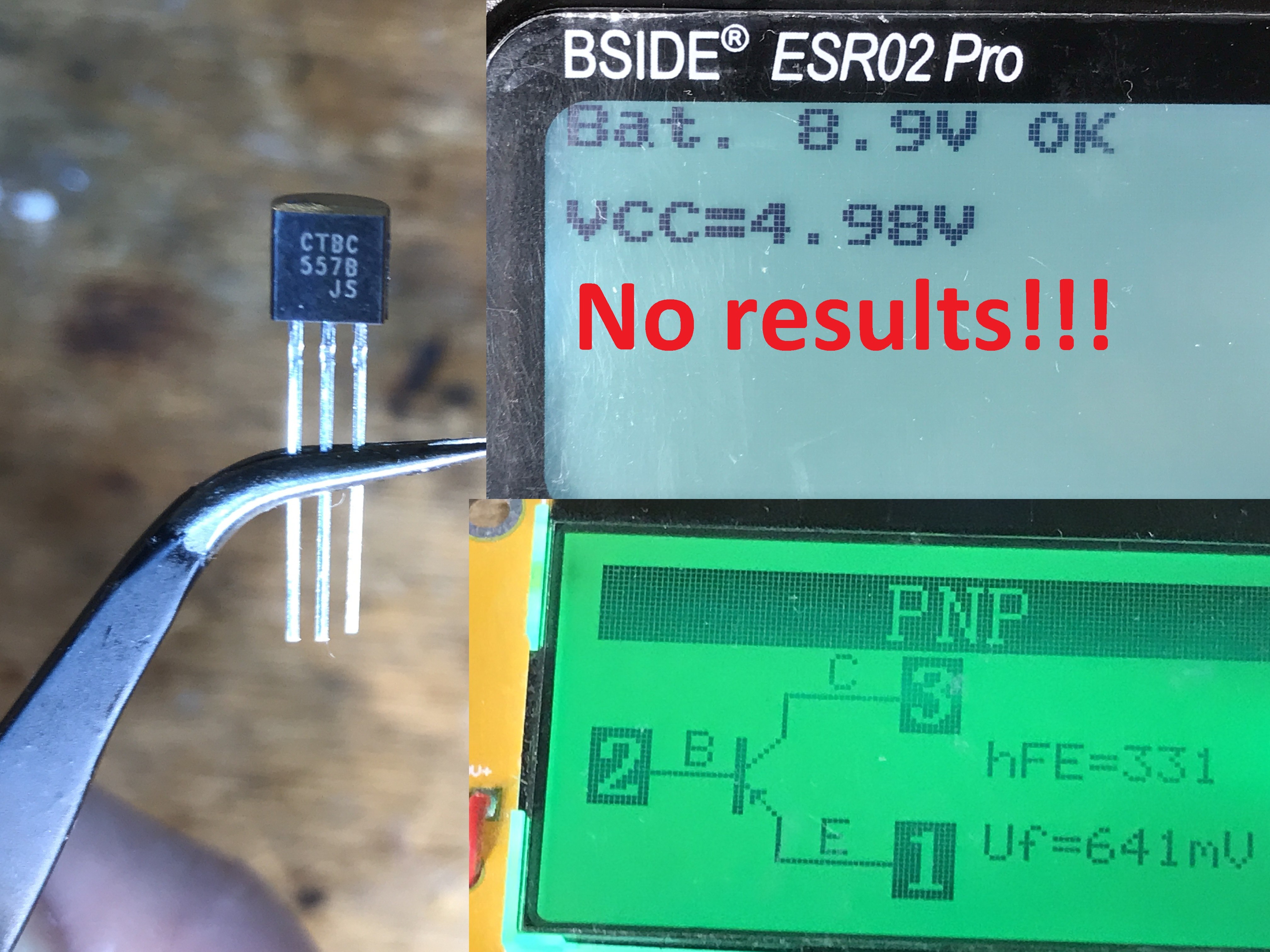BSIDE ESR02 Pro tester, comparison of measurements with ESR70 and LCR-T4