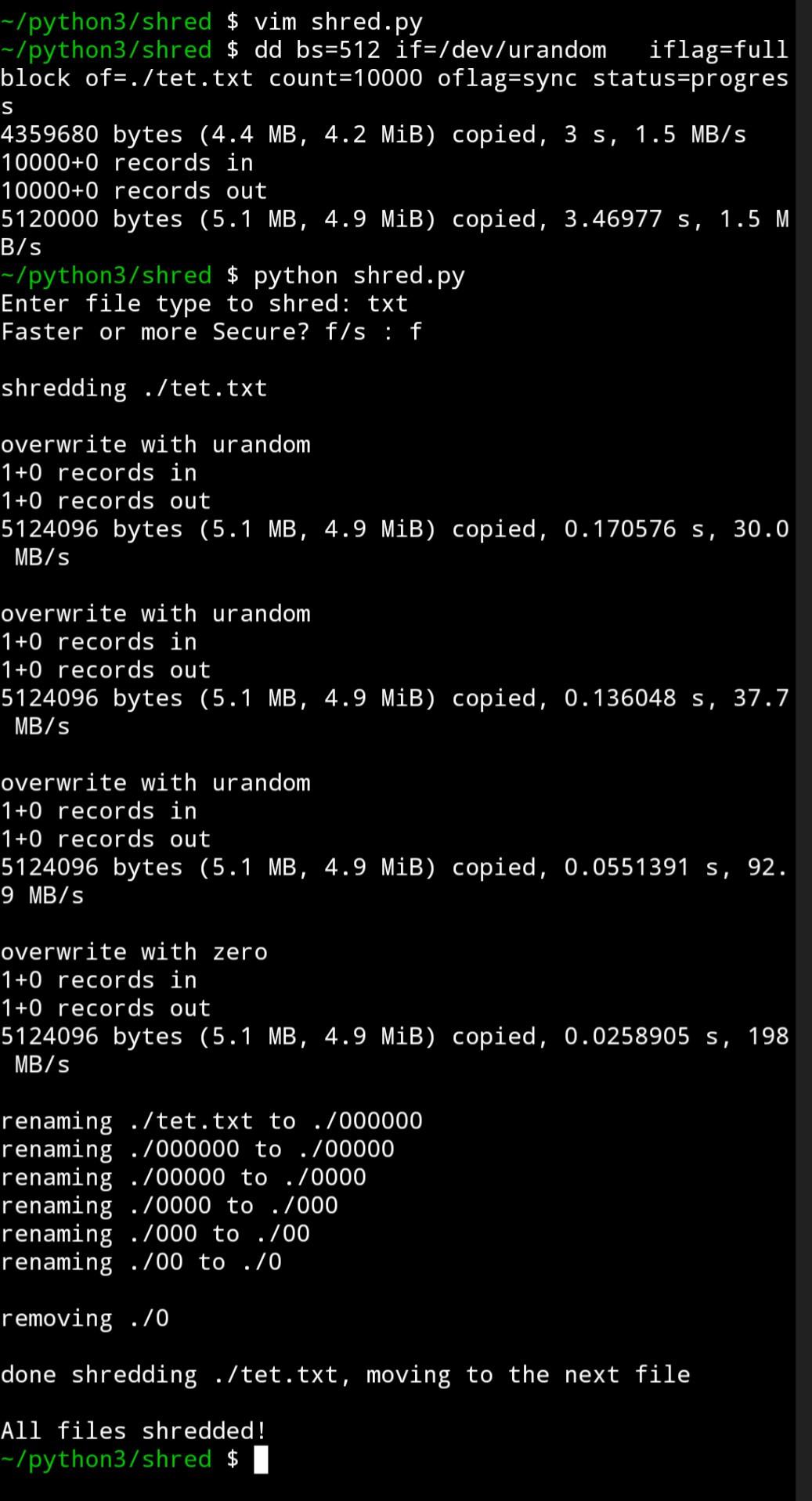 Program Linux - alternatywa dla Shred: File-Shredder 0xDEADBEEF-ARM