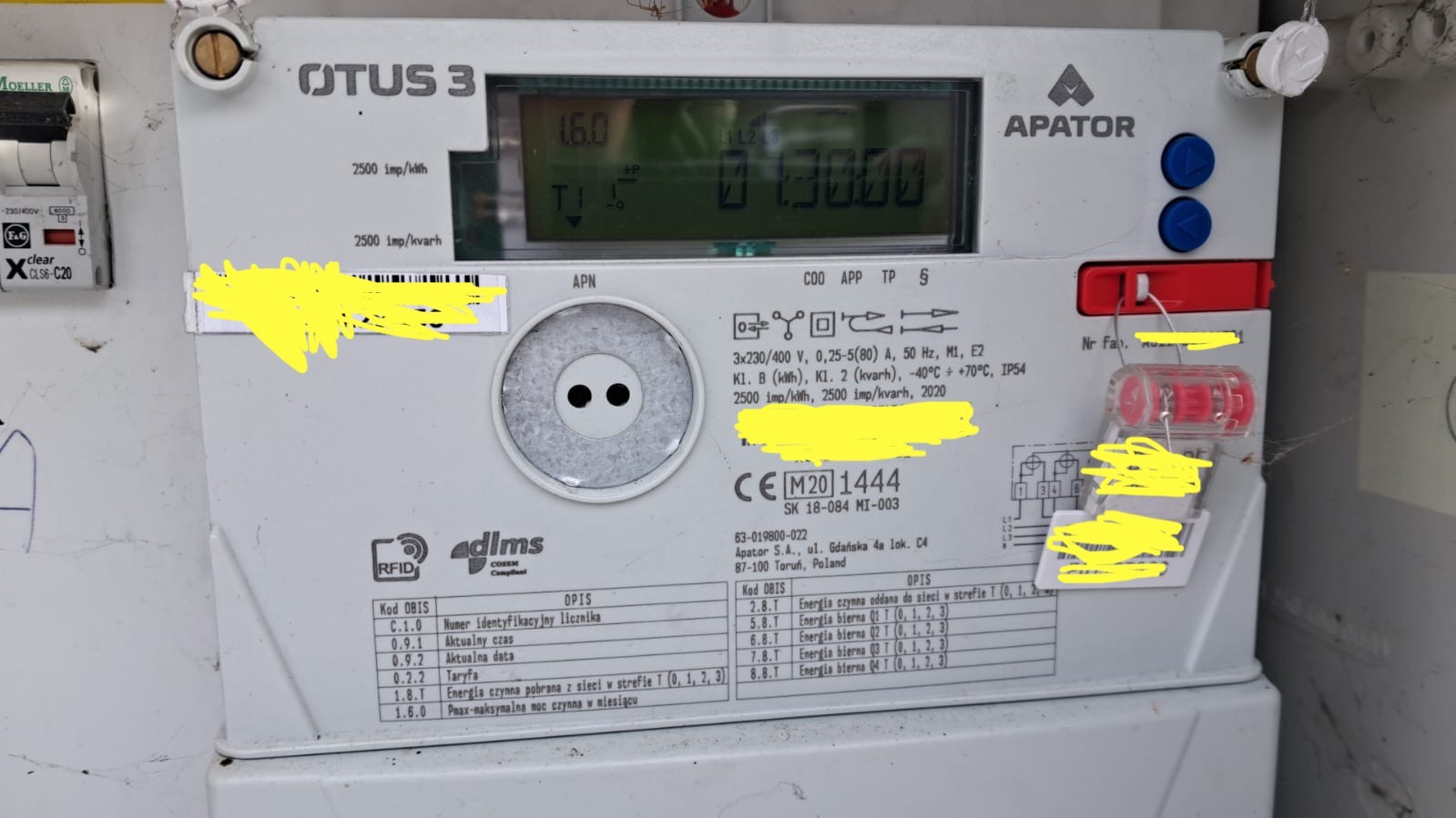 Apator OTUS 3 - opcje zdalnego monitorowania zużycia/sprzedaży energii?