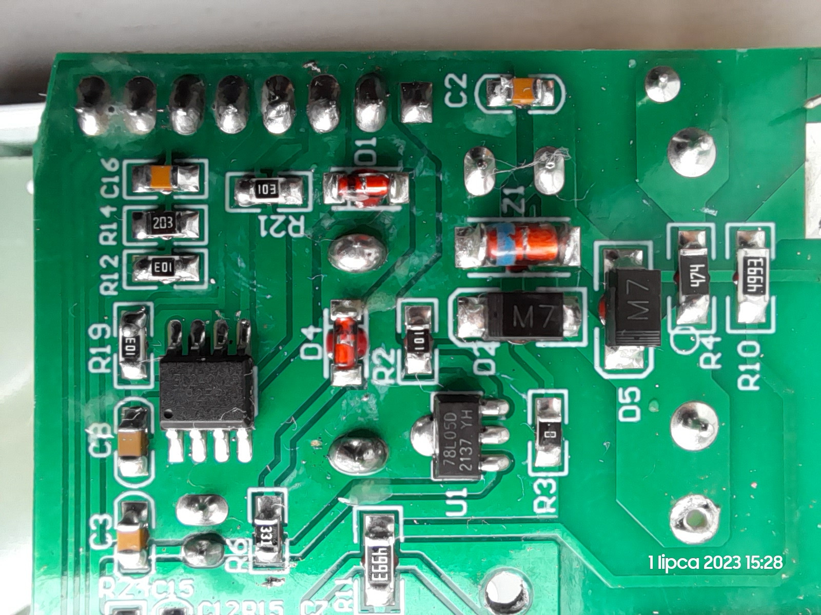 Watomierz BLOW 72-022# | W3 nie pokazuje wartości - sprawdzenie diod D1, D4, Z1