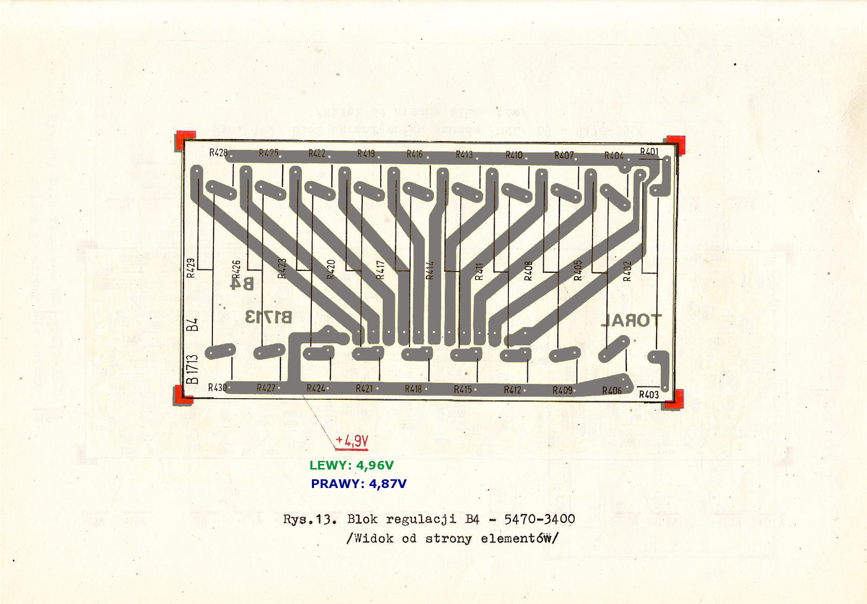 Radmor 5470 - nieprawidłowe napięcia po wymianie elektrolitów i ...