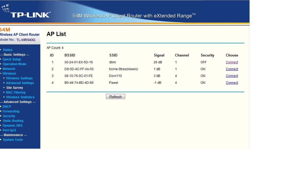 Konfiguracja AP Client i brak internetu - SSID, stabilność Black Boxa ...