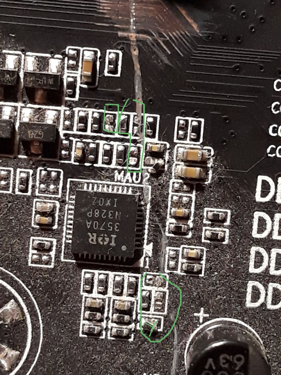 Gigabyte GA-787x-OC: Uszkodzenia slotu PCI-e, kontrolera faz IOR 3570A ...