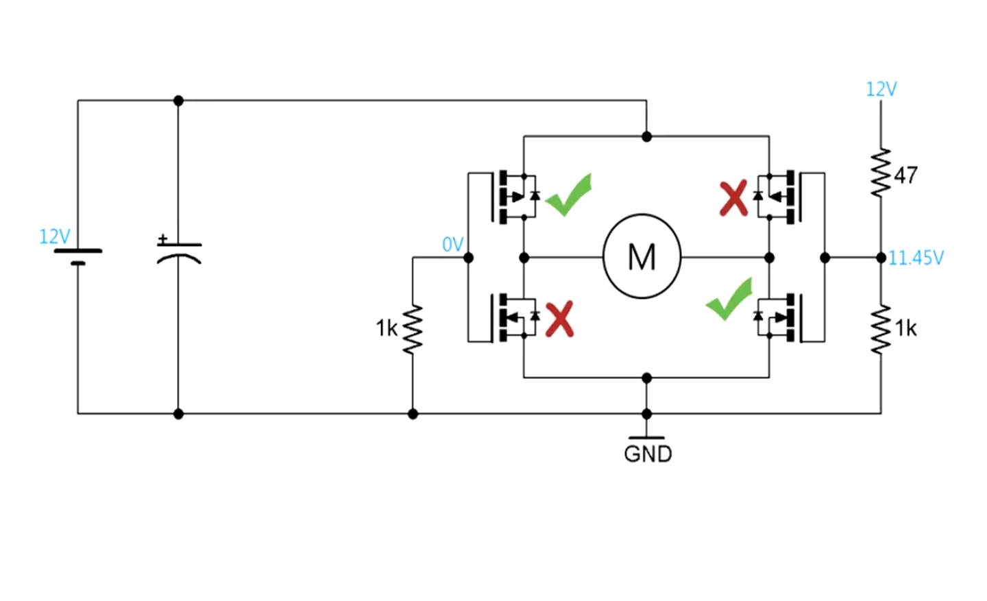 Mostek H na Mosfetach N - grzanie górnych tranzystorów przy ogniwie ...