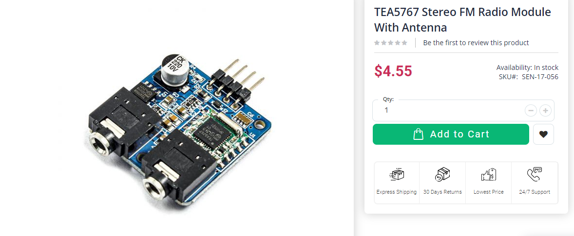 Trzaskanie w głośnikach podczas odtwarzania radia FM na Arduino z ...