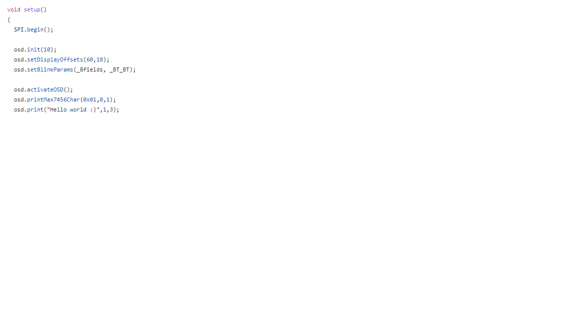 Arduino z Atmega 328p i OSD MAX7456: napisy na ekranie z kamerą NTSC - pomoc w rozwiązaniu