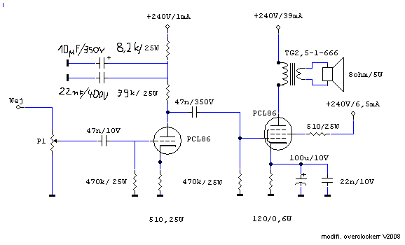 Wzmacniacz na PCL86: Nagrzewanie lampy, moc wyjściowa i zniekształcenia ...