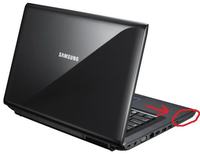 Samsung R522 - Znaczenie skrótu EXP przy zaślepce w laptopie