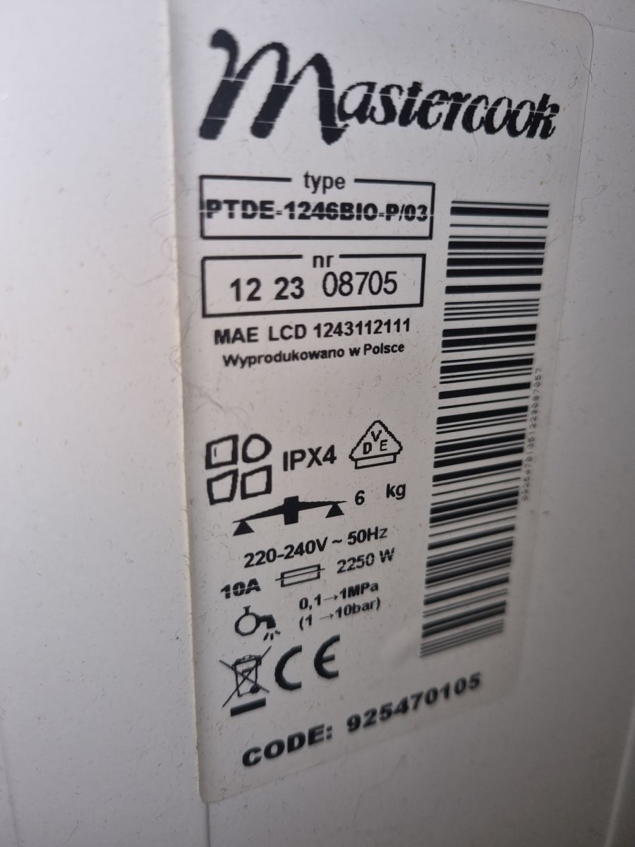 Mastercook PTDE-1246BIO - hałasująca pralka, podejrzane elementy i ...